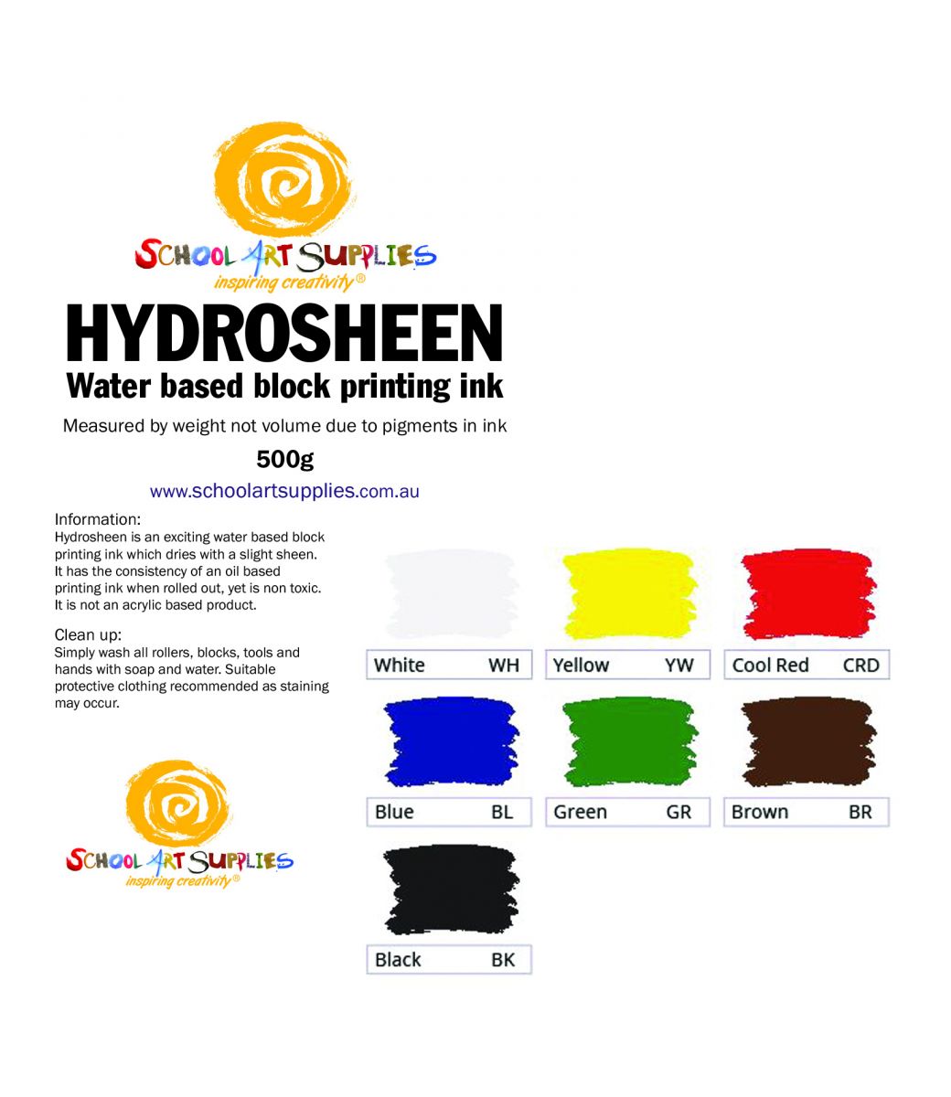 Colour Chart for Hydrosheen