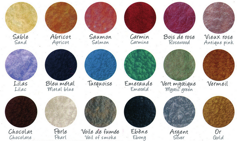 Colour Chart for Pebeo Fantasy Moon